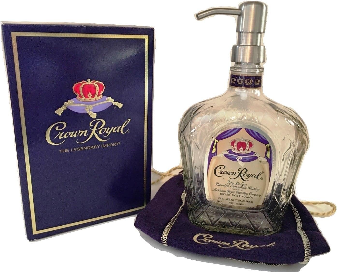 Amazon.com: H&K Bargains Crown Royal Whiskey Soap Lotion Dispenser with ...