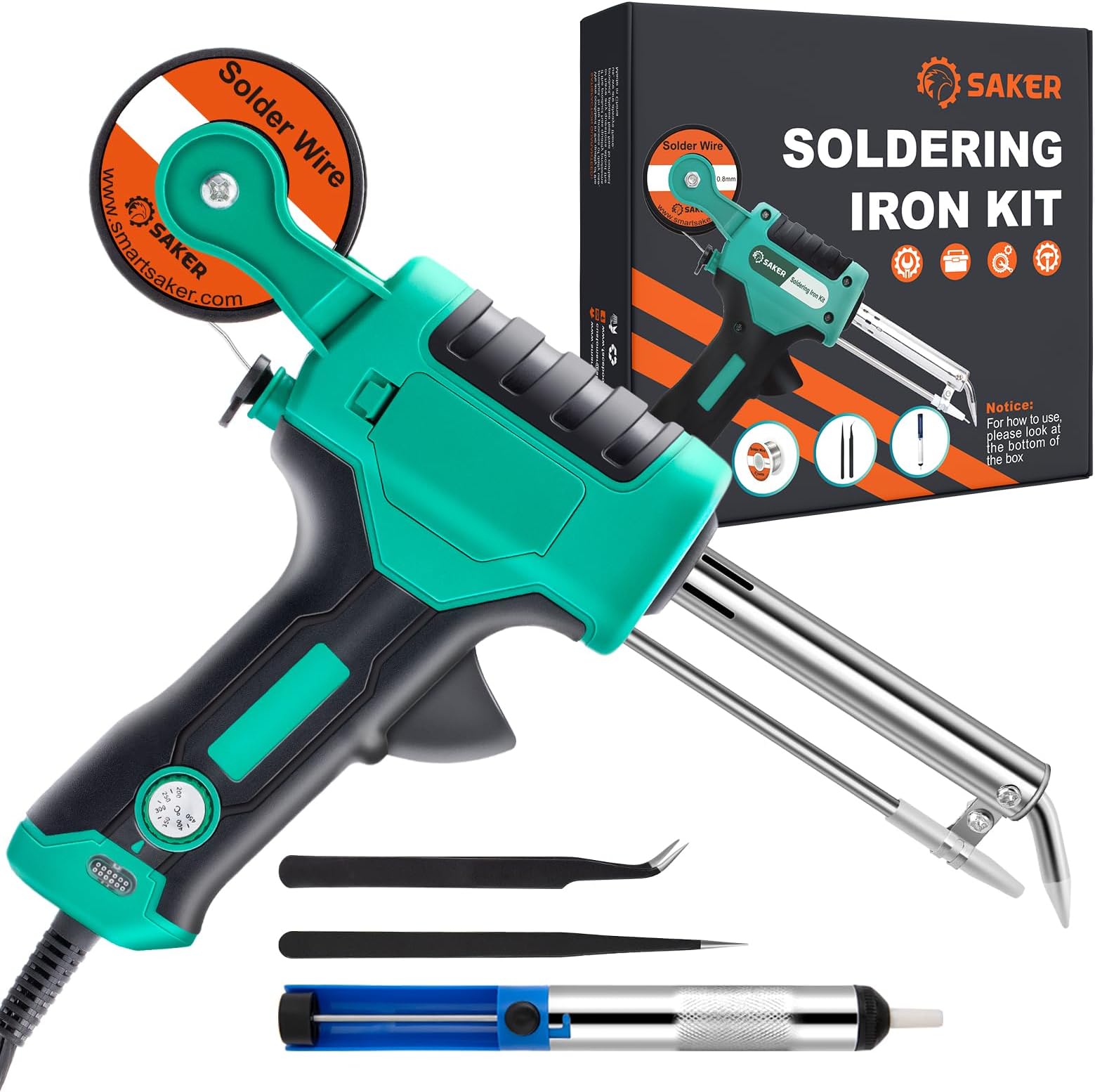 Amazon.com: Saker Adjustable Temperature Soldering Iron Kit,60W 110V ...