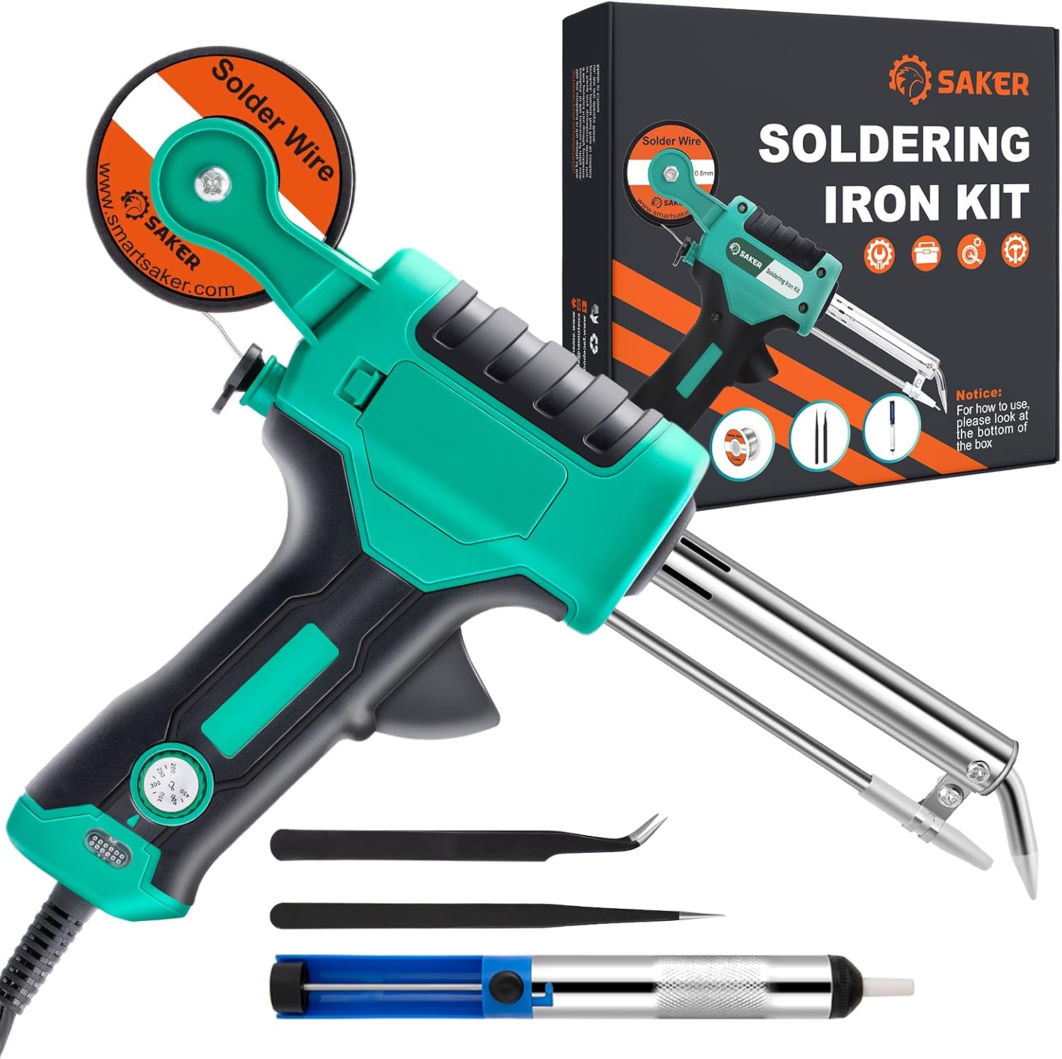 Amazon.com: Saker Adjustable Temperature Soldering Iron Kit,60W 110V ...