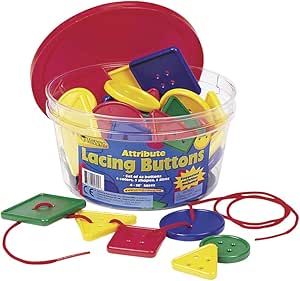 Learning Resources Attribute Lacing Buttons, Set of 48 : Buy Online at ...