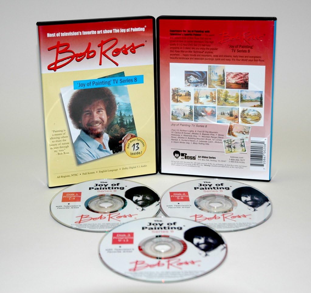 Amazon.com: Bob Ross DVD Joy of Painting Series 8 : Bob Ross Inc.: Toys ...