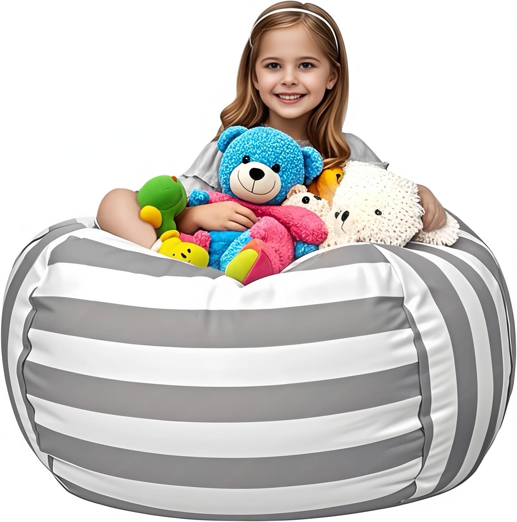 Amazon.com: Stuffed Animal Bean Bag Storage, Bafezoze Clear Beanbag ...