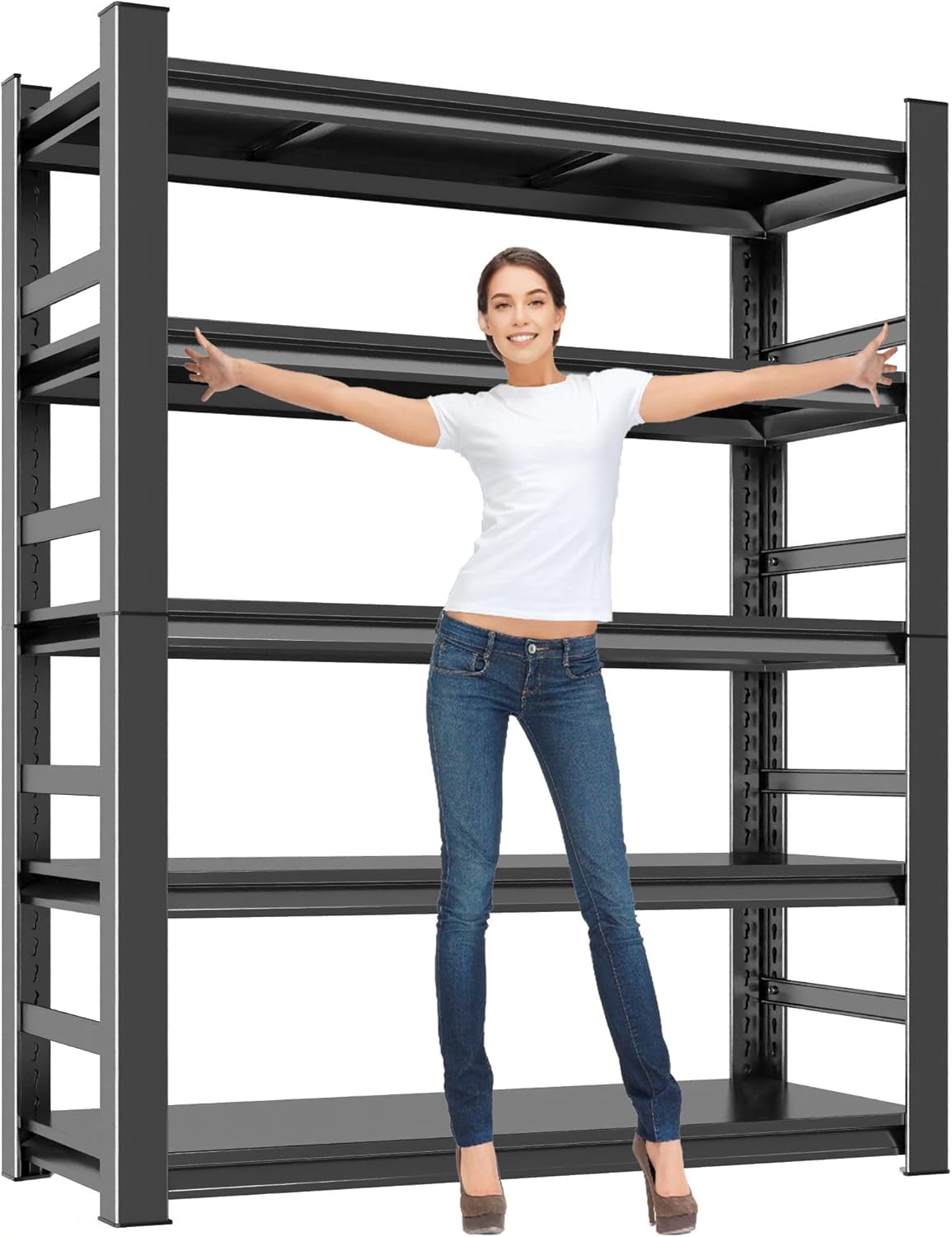 Amazon.com: Notmise Metal Garage Shelving Unit, Heavy Duty Steel ...