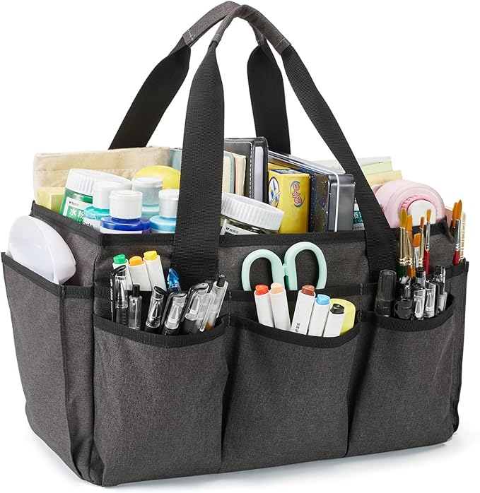Amazon.com: JOSIVIKY Craft Bag, Art Organizer Tote Bags for Supplies ...