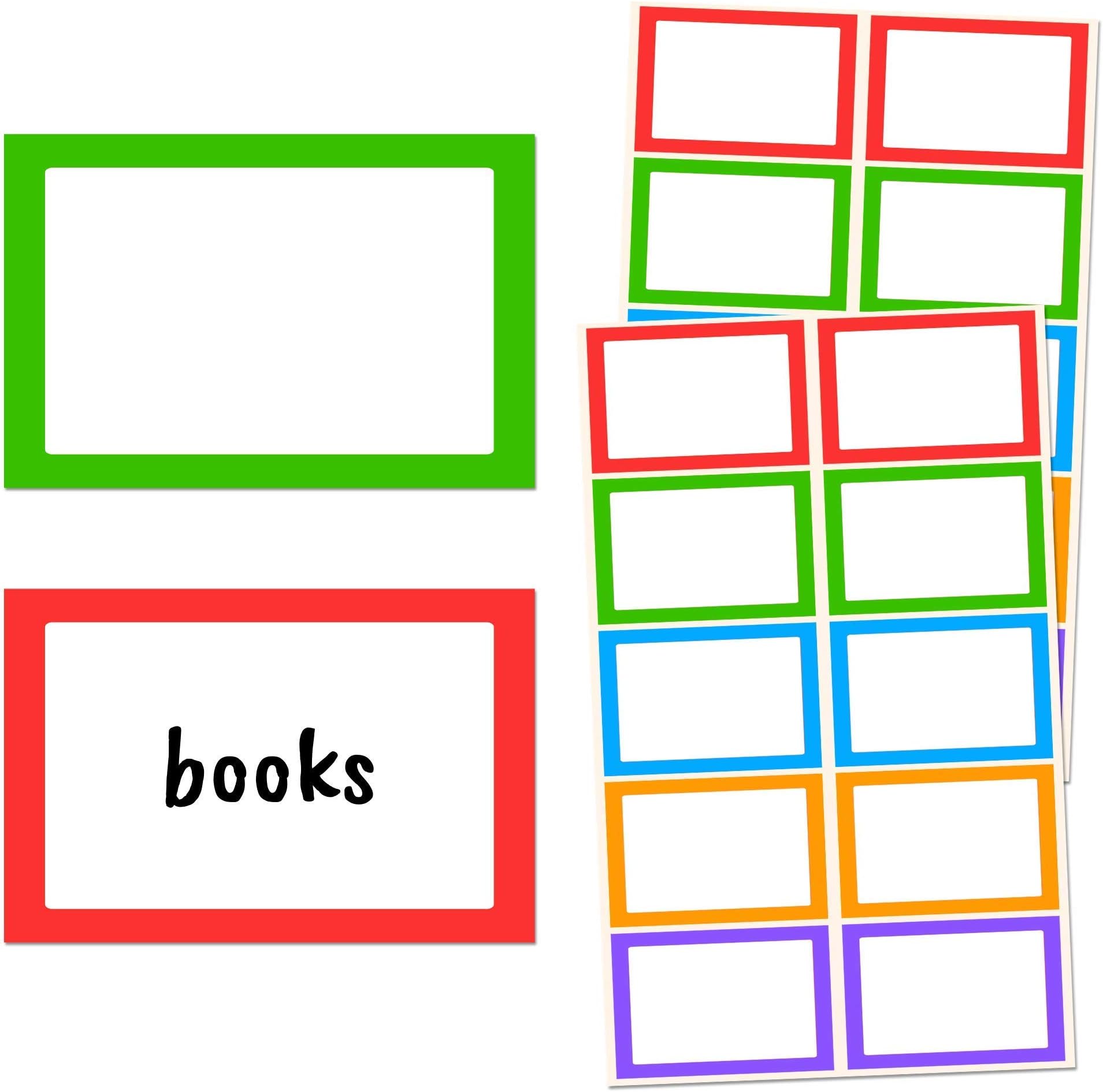 Amazon.com : 250 Pack, Colored Name Tag Stickers Labels Sheets - 3" x 2 ...