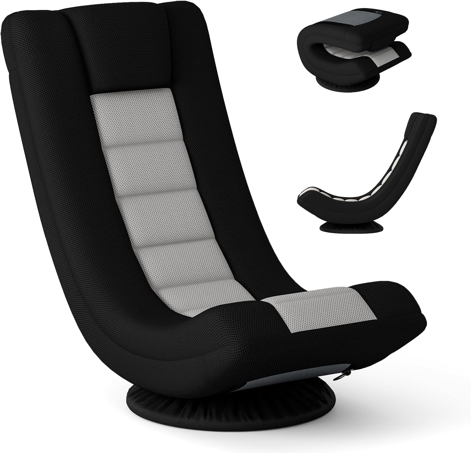 Amazon.com: COSTWAY 360° Swivel Floor Gaming Chair, Folding Floor ...
