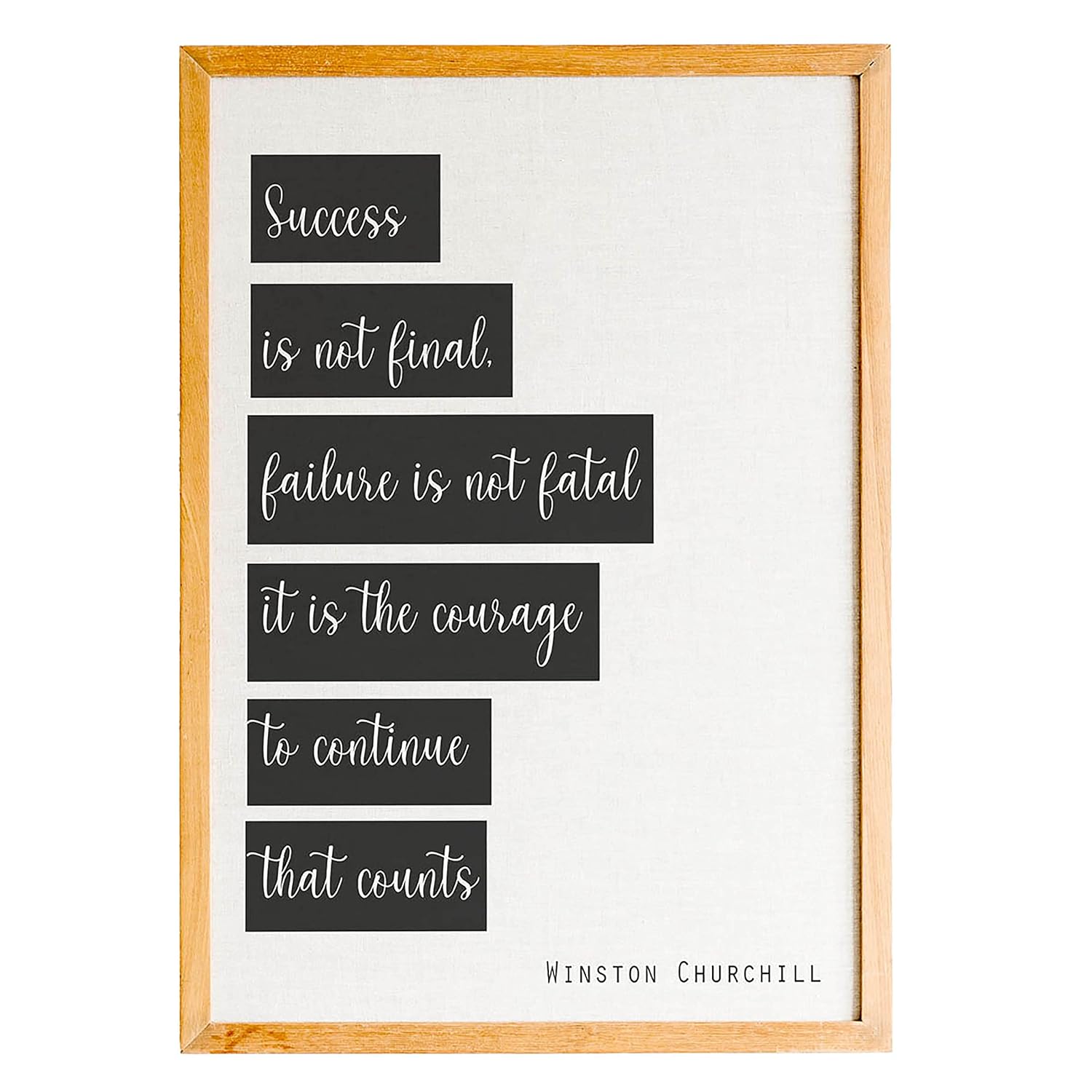 Amazon.com: Winston Churchill Quote Print, Success Is Not Final ...