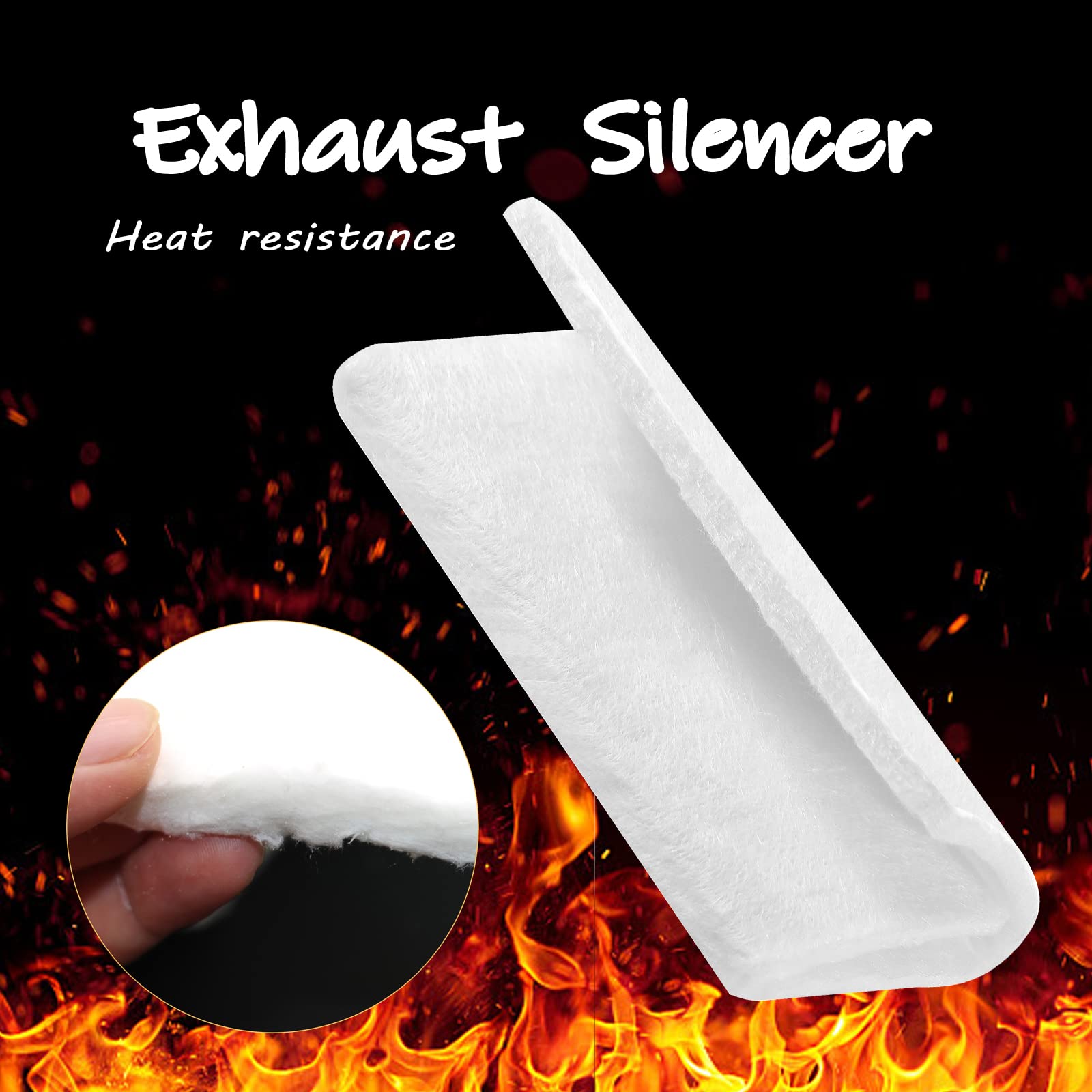 Snapklik.com : Muffler Mat Fiberglass Exhaust Muffler Packing For 2 ...