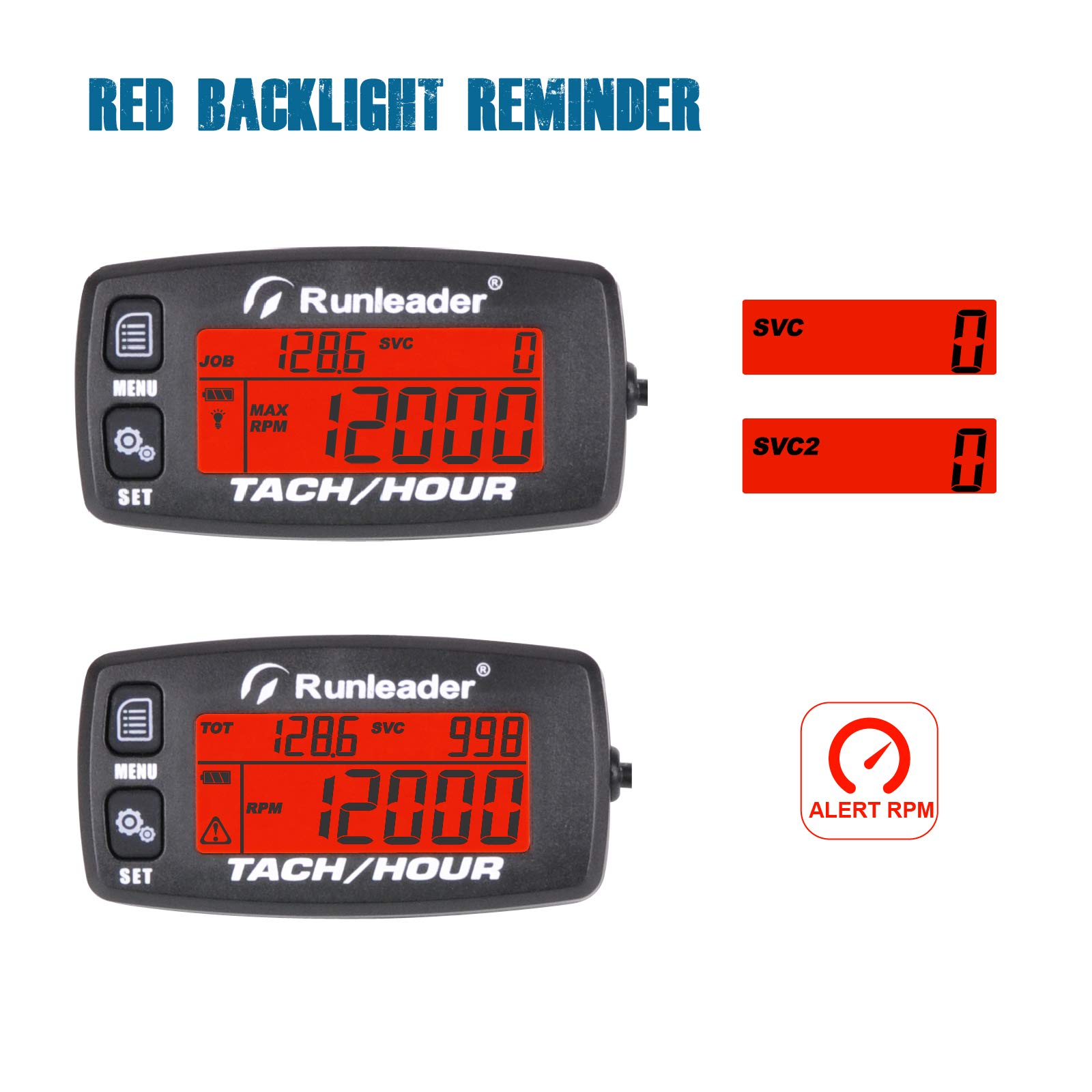 Snapklik.com : Digital Gas Engine Tachometer, Hours & RPM Record ...