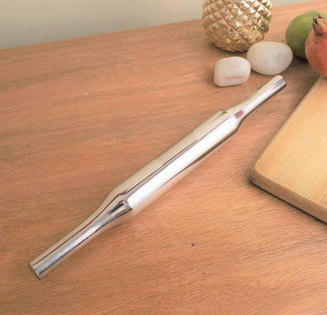 Buy ZOROW MART Stainless Steel Belan Rolling Pin for Kitchen | Steel ...