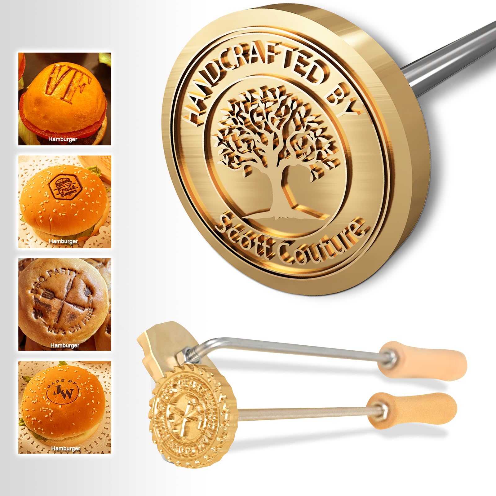 Amazon.com : KAINSY Custom Burger Bun Branding Iron, Personalized Logo ...