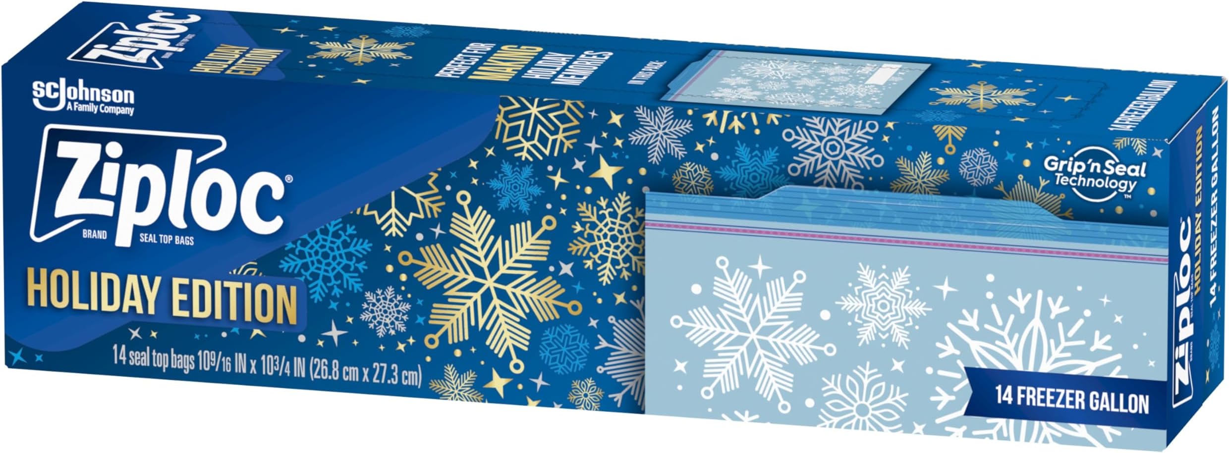 Amazon.com: Ziploc Gallon Food Storage Bags, Grip 'n Seal Technology ...