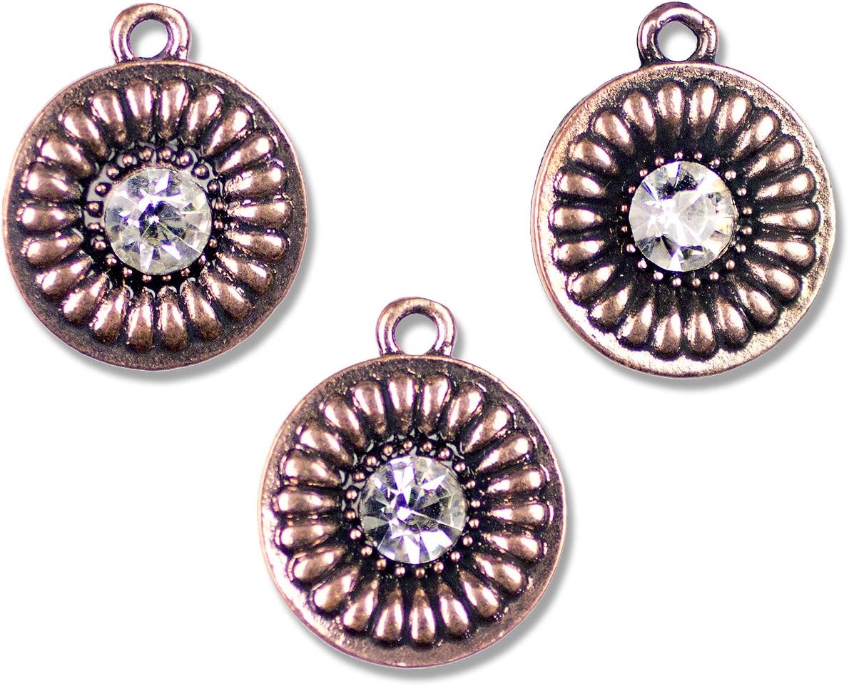 Amazon.com: Cousin Jewelry Basics 3-Piece Large Sunburst Charm Copper