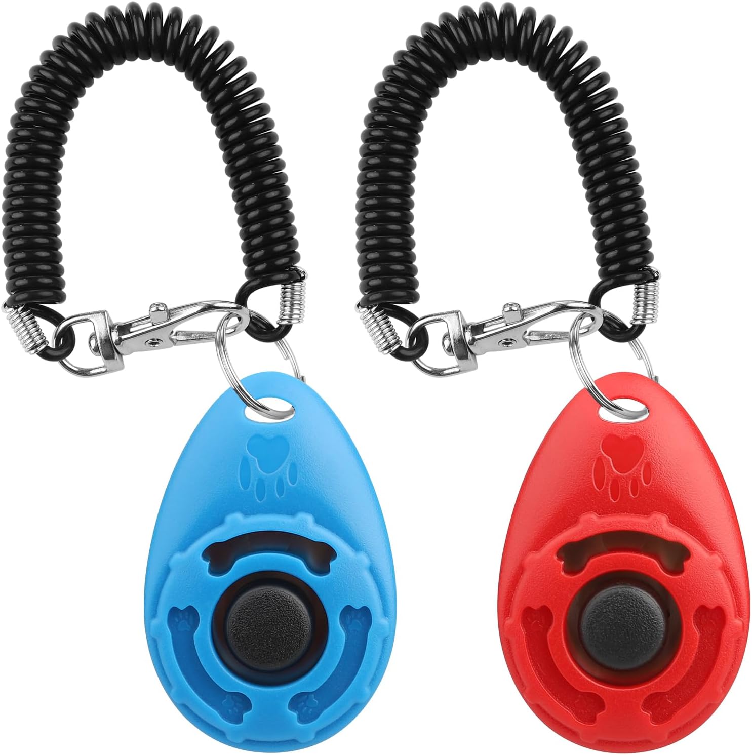Diyife Dog Clicker, [2 PCS,Blue&Red] Pet Training Clicker with Wrist ...