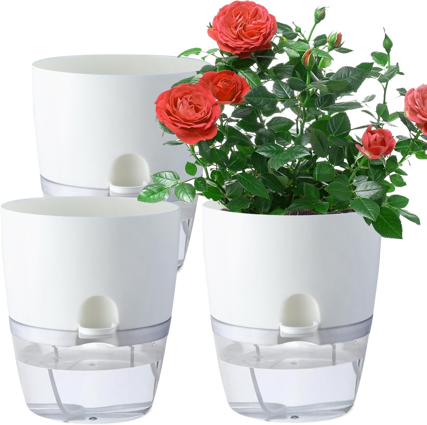Amazon.com: 4 Pcs Self Watering Plant Pot , 6 inch Plant Pot with ...