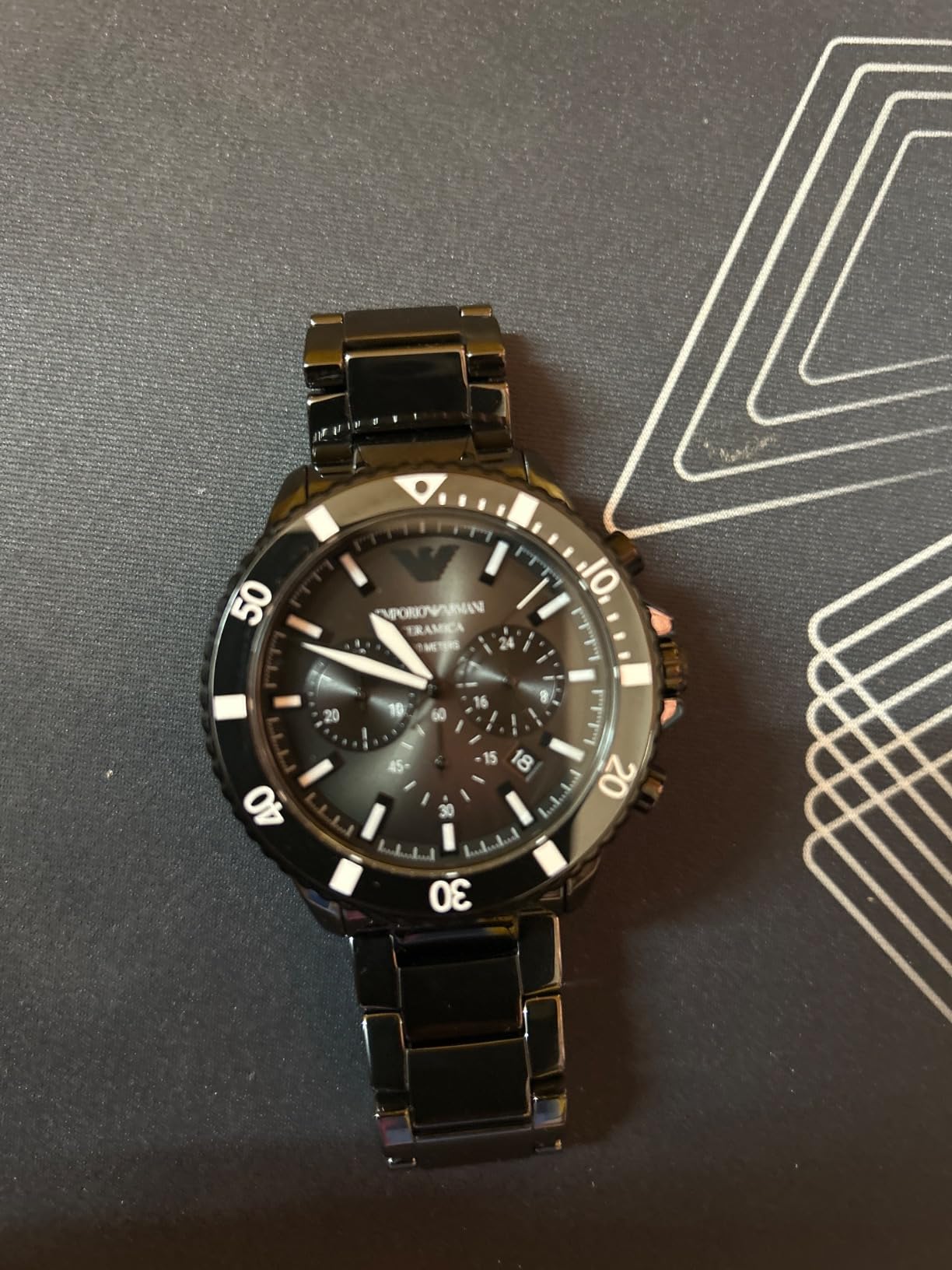 Emporio Armani Analog Gray Dial Men's Ceramic Watch-Ar70010 : Amazon.in ...