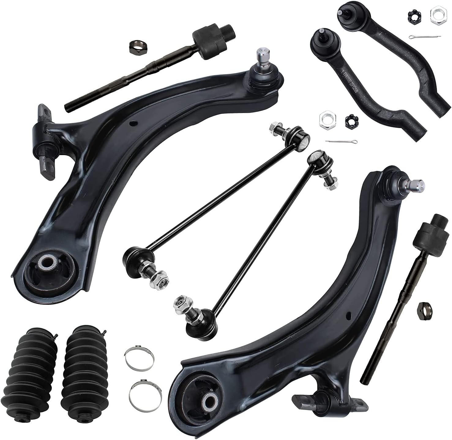 Amazon.com: Detroit Axle - Front Lower Control Arms, Sway Bars Tie Rods ...
