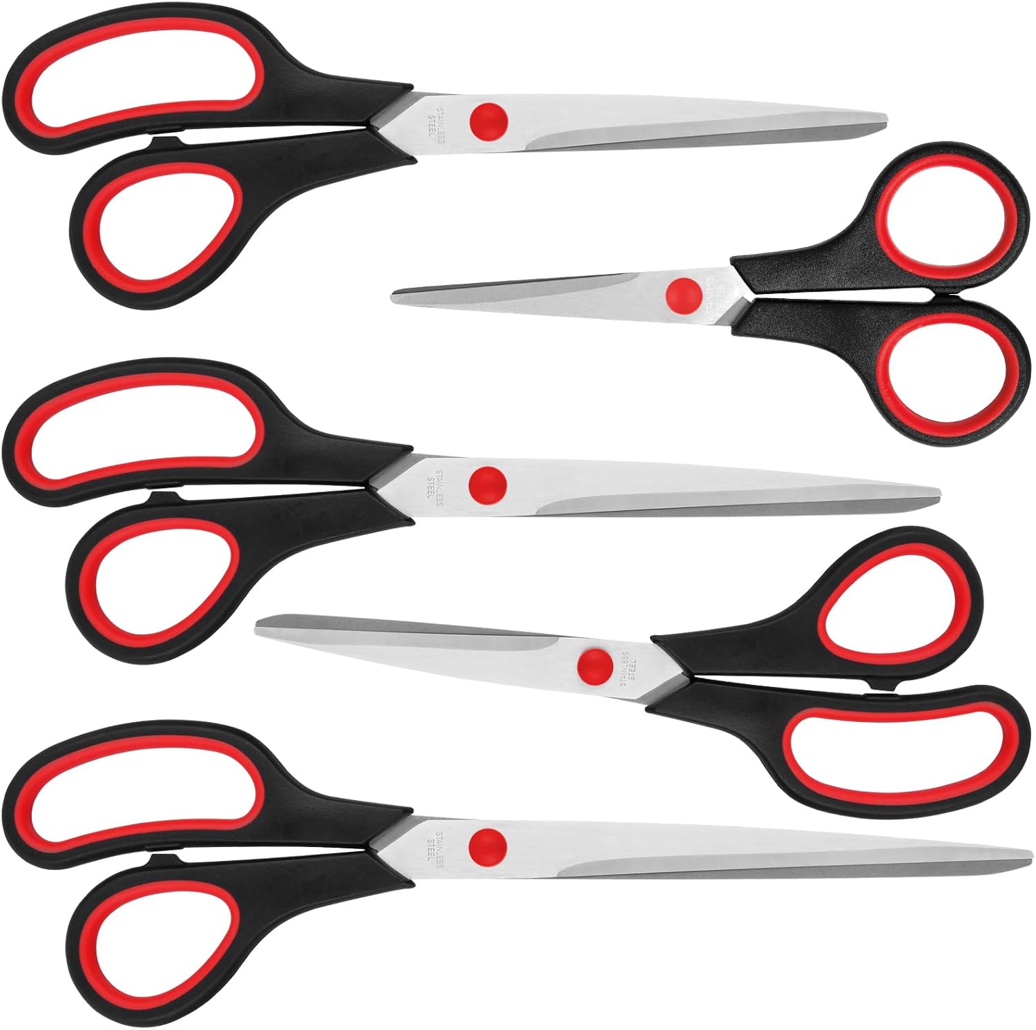 Scissors, Multipurpose Scissors with Sharp 2mm Thick Blades, Soft Grip ...