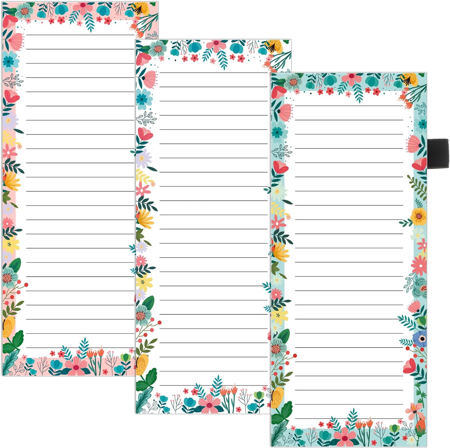 Beautiful Floral Notepad Non-Magnetic Shopping List/to Do List - DL ...