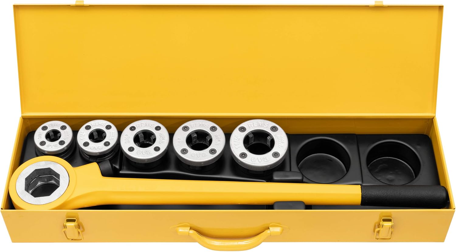 Rems Eva 520013 Set da 3/8 a 1.1/4 Filiera Manuale a Cricco in Valigia ...