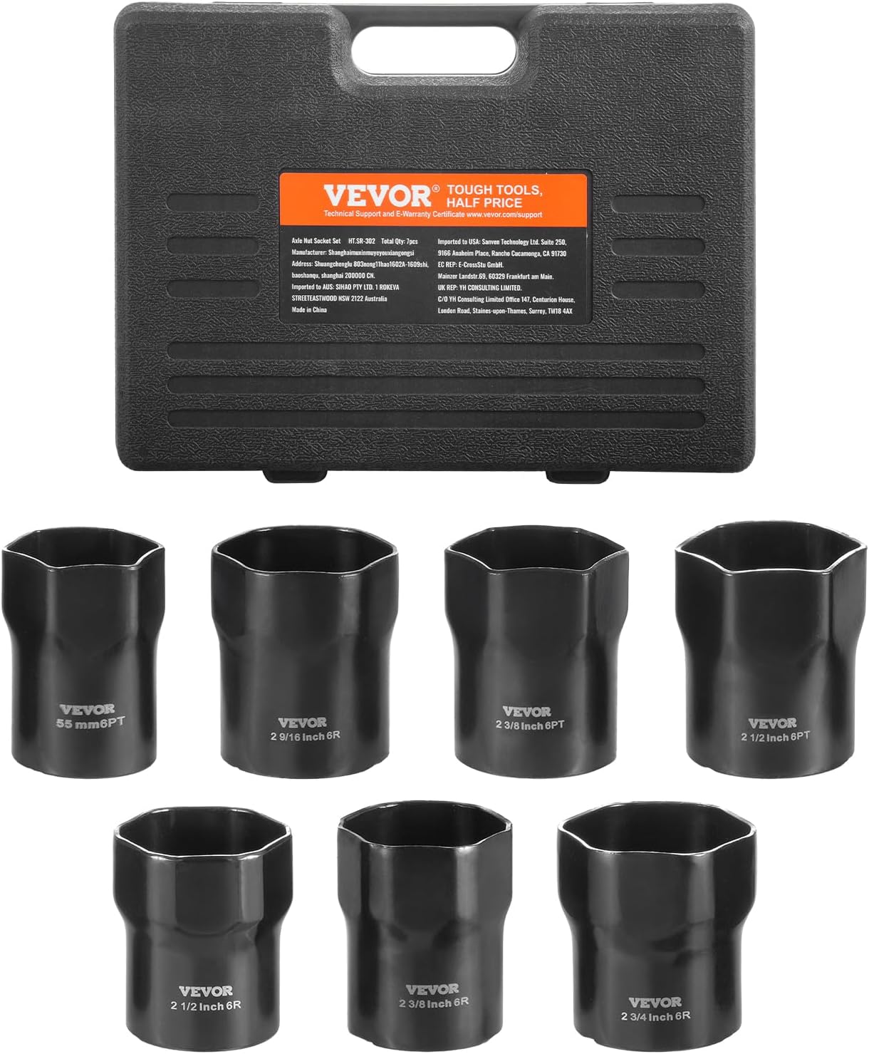 Amazon.com: VEVOR Wheel Bearing Locknut Socket Set - Remove and Install ...