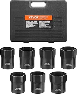 Amazon.com: VEVOR Wheel Bearing Locknut Socket Set - Remove and Install ...