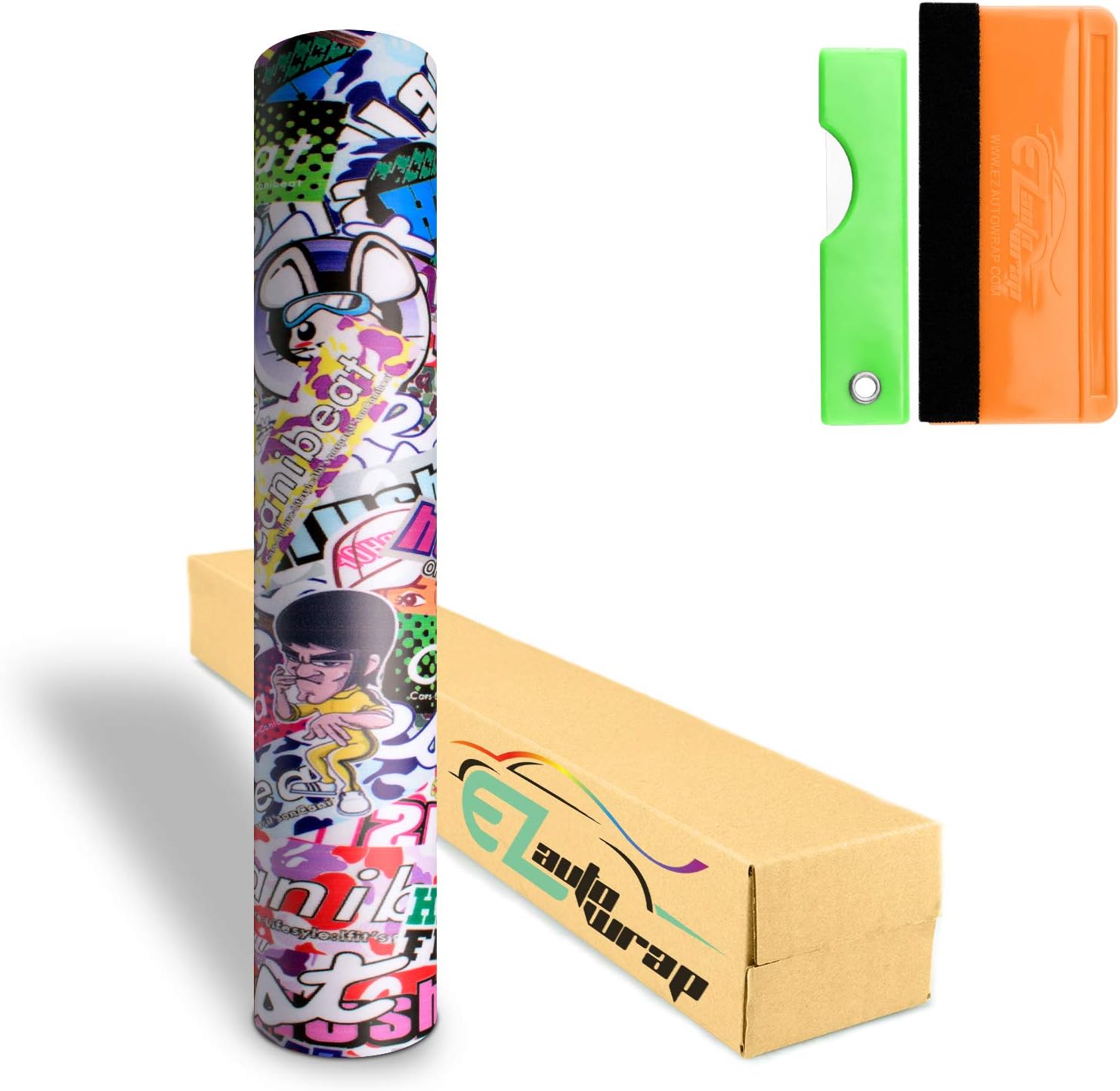 Free Tool Kit EZAUTOWRAP HF Bomber Anime Cartoon Car Vinyl Wrap Sticker ...