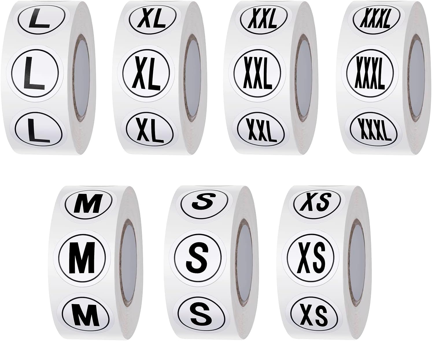 Amazon.com : 3500 Pcs 3/4" Clothing Size Round Stickers, White Stickers ...