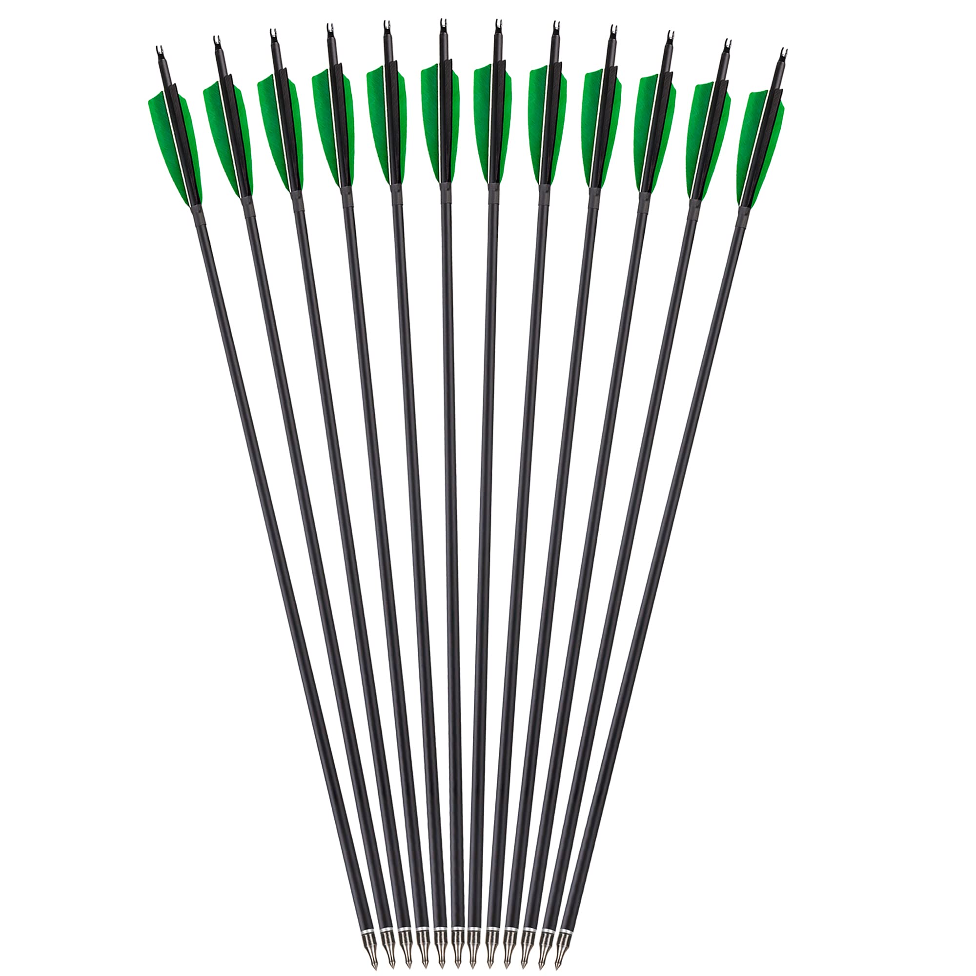The7boX Feather Arrow Carbon 31" Fiber Arrow with 4" Real Turkey ...