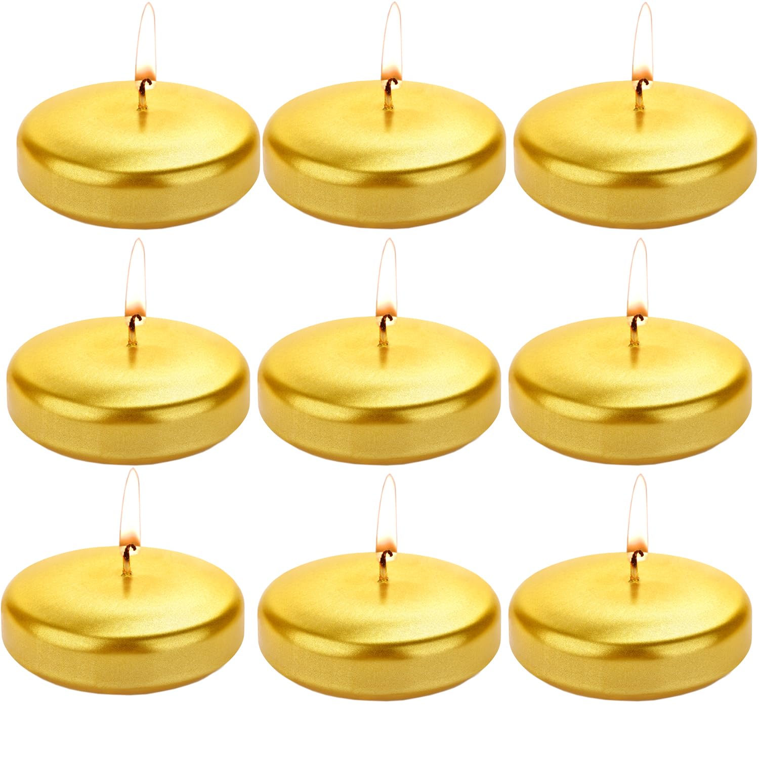 Amazon.com: Floating Candles for Centerpieces, 3 inch Gold Round ...
