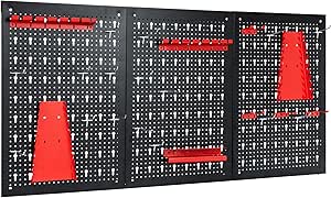 GiantexUK 28Pcs Pegboard Organizer Kit, Wall-Mounted Garage Tool ...