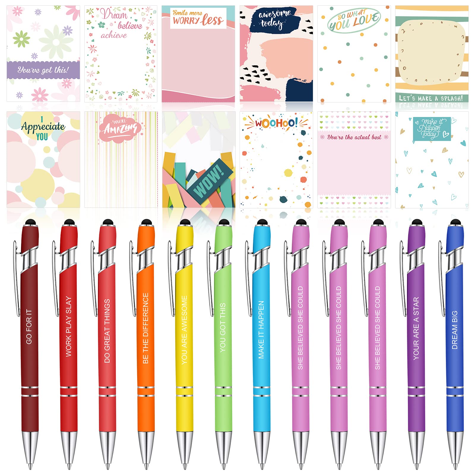 Amazon.com : Geyee 24 Pcs Sarcastic Notepads with Sayings Pens Funny ...