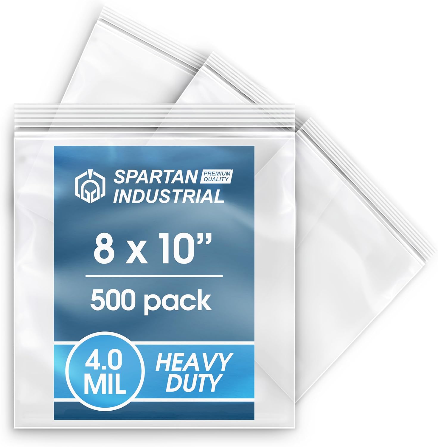Spartan Industrial - 8” X 10” (500 Count) Thick 4 Mil Clear Reclosable ...