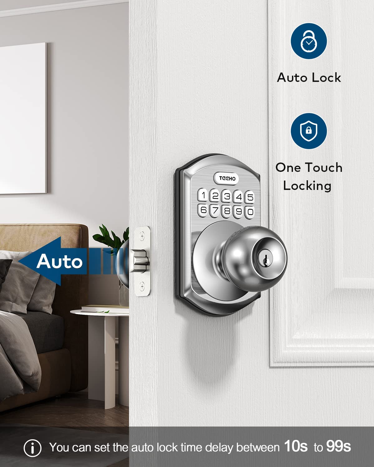 Snapklik.com : TEEHO TE003 Keyless Entry Door Locks