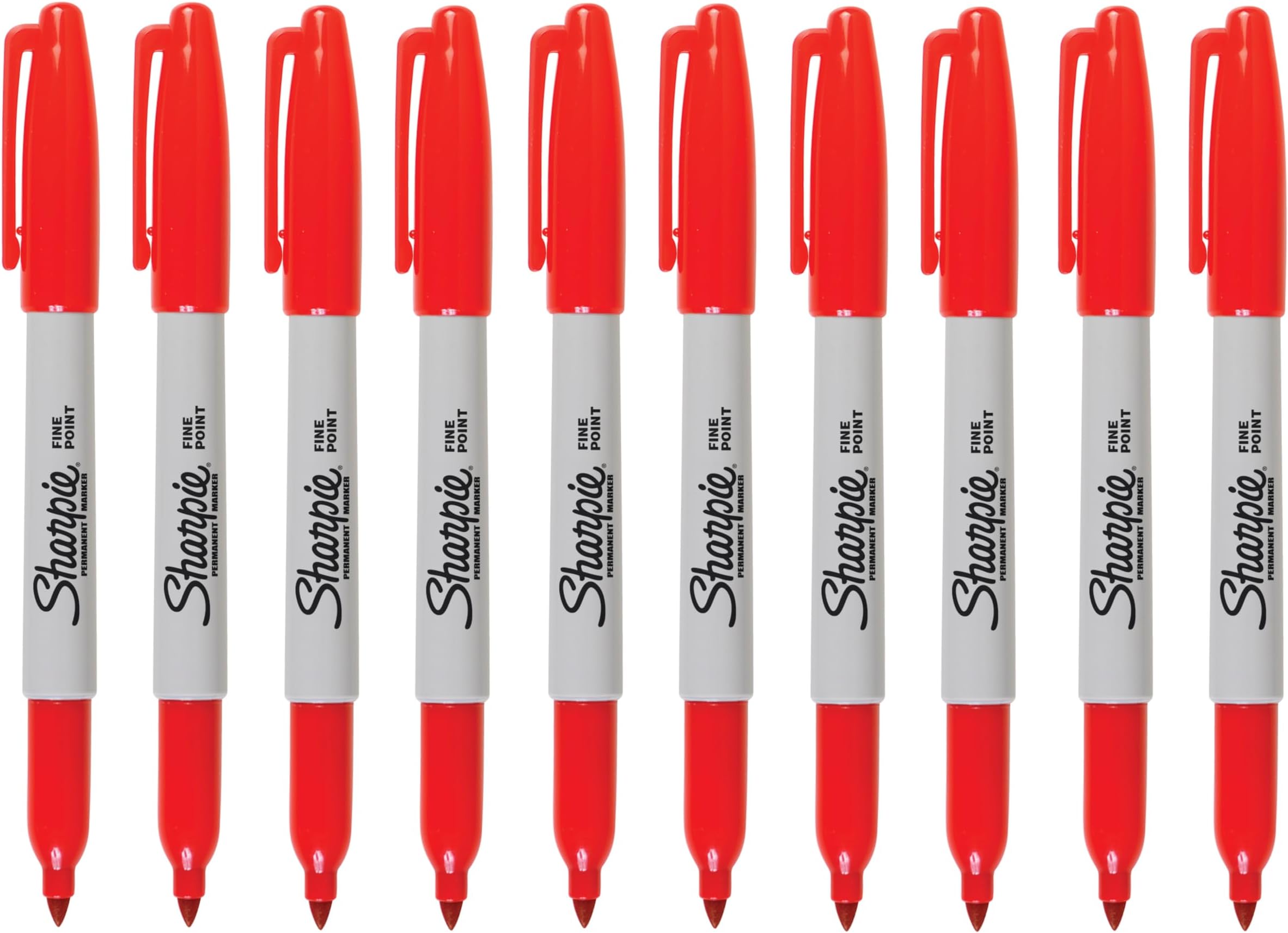 Sharpie Permanent Markers | Fine Point | Red Ink | Pack of 10 : Amazon ...