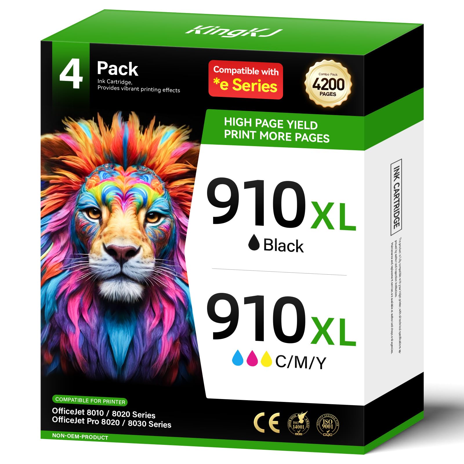 Amazon.com: 910XL Ink Cartridge High-yield 4-Pack Replacement for HP ...