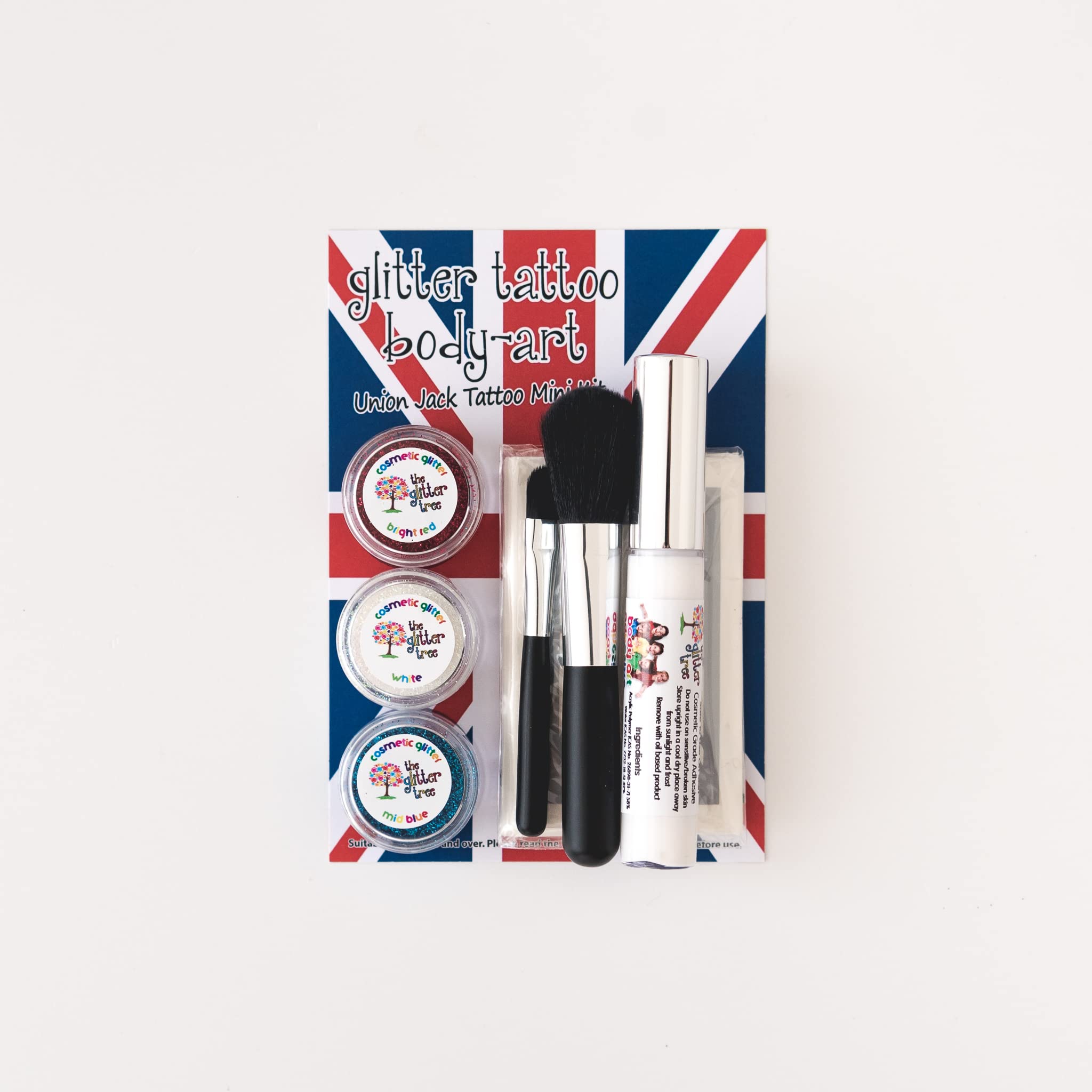 Union Jack Glitter Tattoos 1 Pair Of Blue Union Jack Lacey Eye