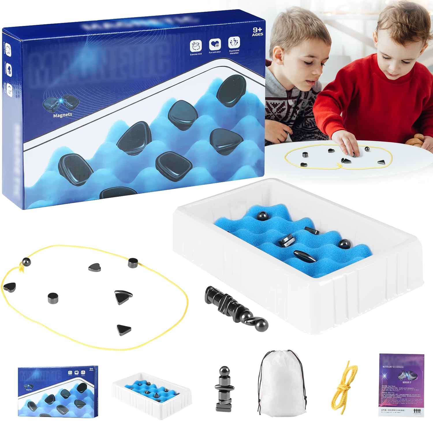 Magnetic Chess Game, Magnetic Chess Board Game Set - Multiplayer Magnet ...