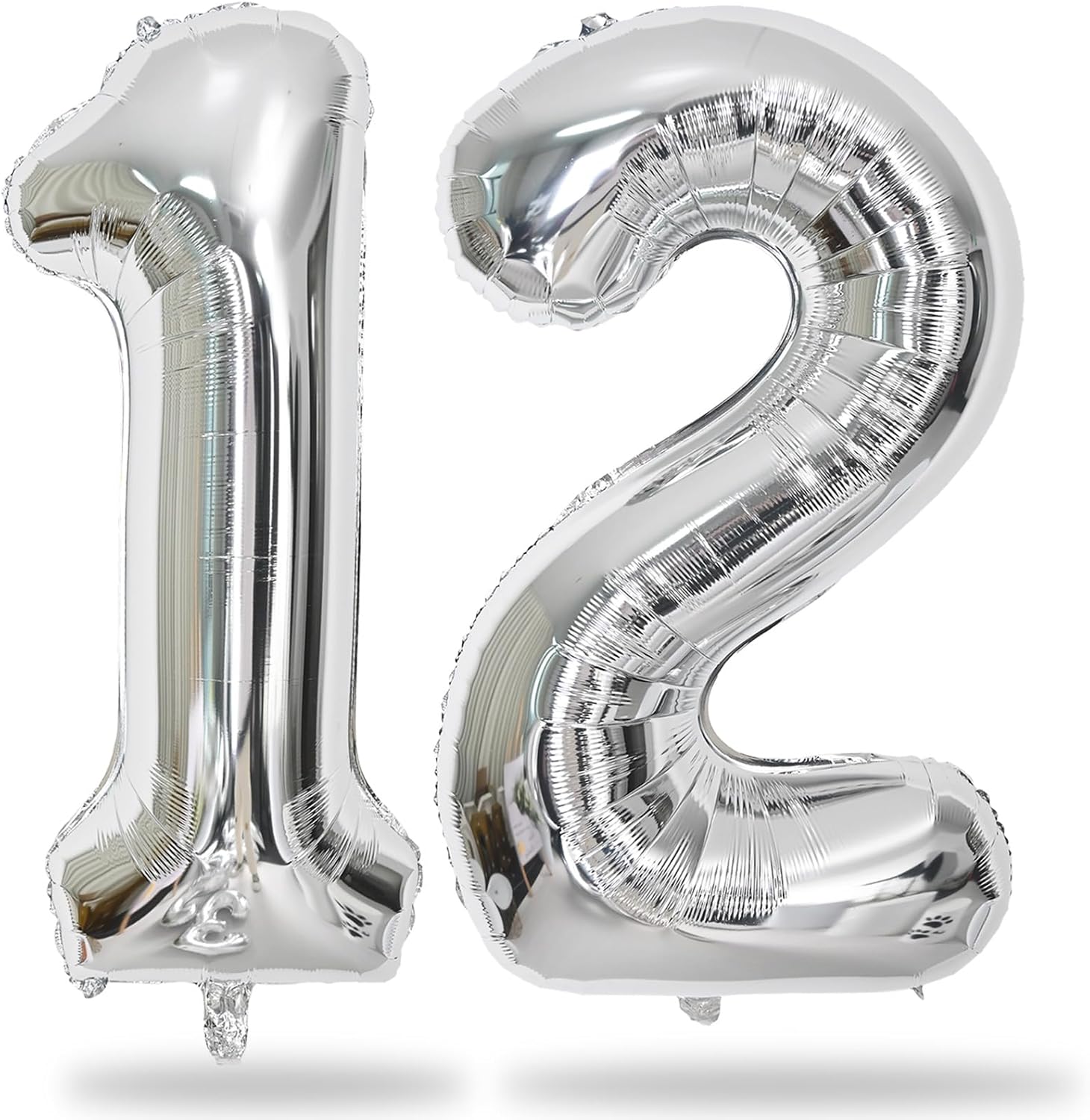 Amazon.com: Silver 12th Birthday Balloons for Boys, 40 Inch Mylar Self ...