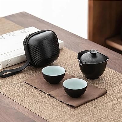Amazon.com | Pomegranate Shape Travel Teapot, Portable Ceramic Tea Set ...