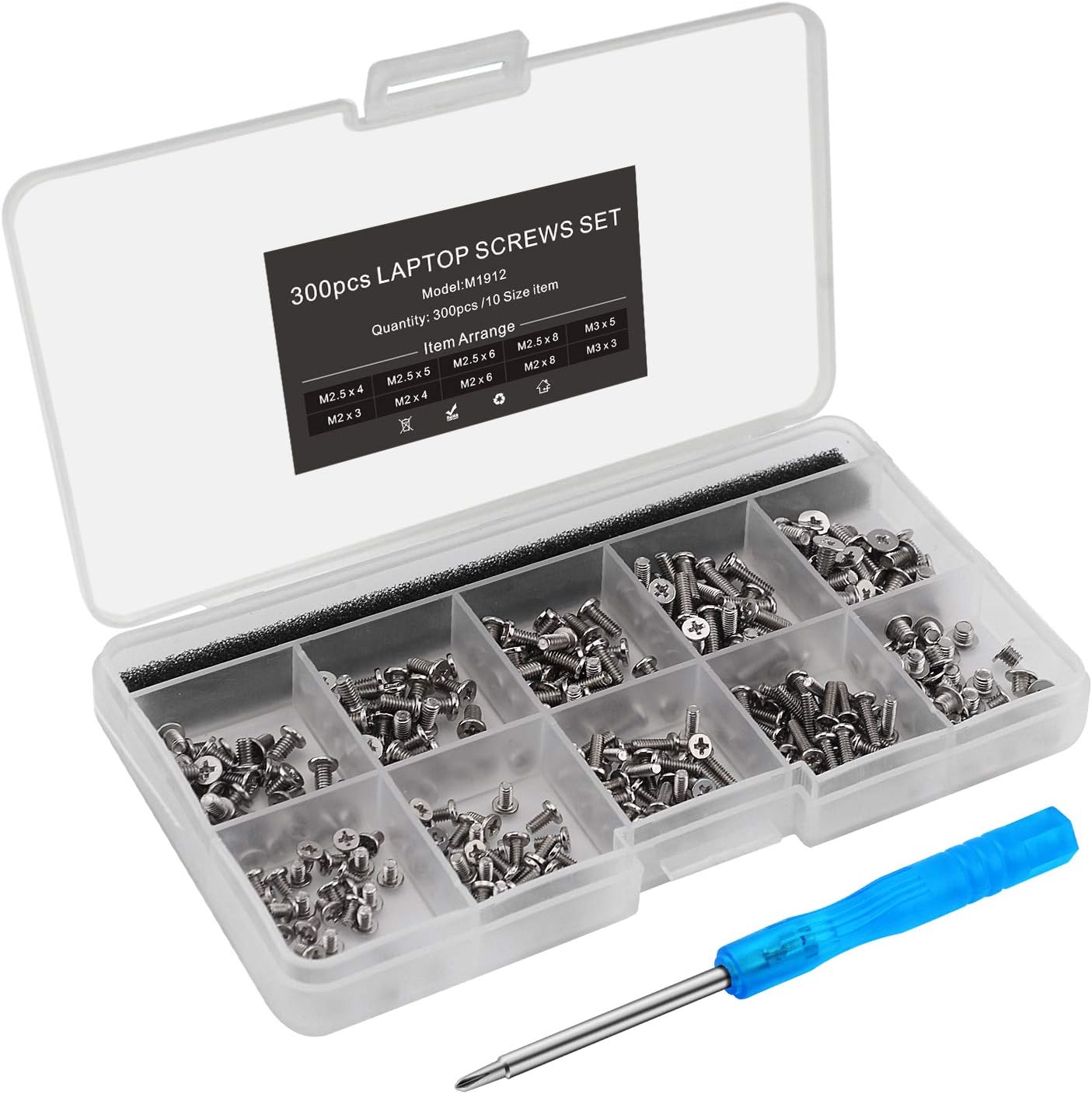 Mcsher 300pcs Laptop Notebook Screws Set Kit for IBM HP Dell Lenovo ...