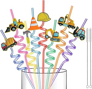 Amazon.com: Reusable Construction Theme Birthday Party Supplies - 16 ...