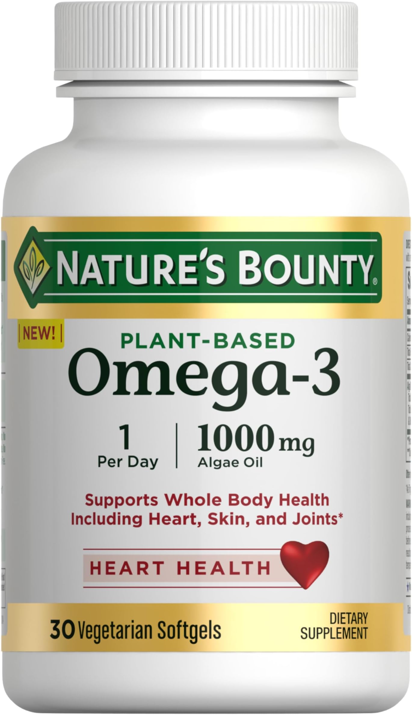 Amazon.com: Nature's Bounty Omega 3, Plant-Based Omega 3 Fatty Acid ...