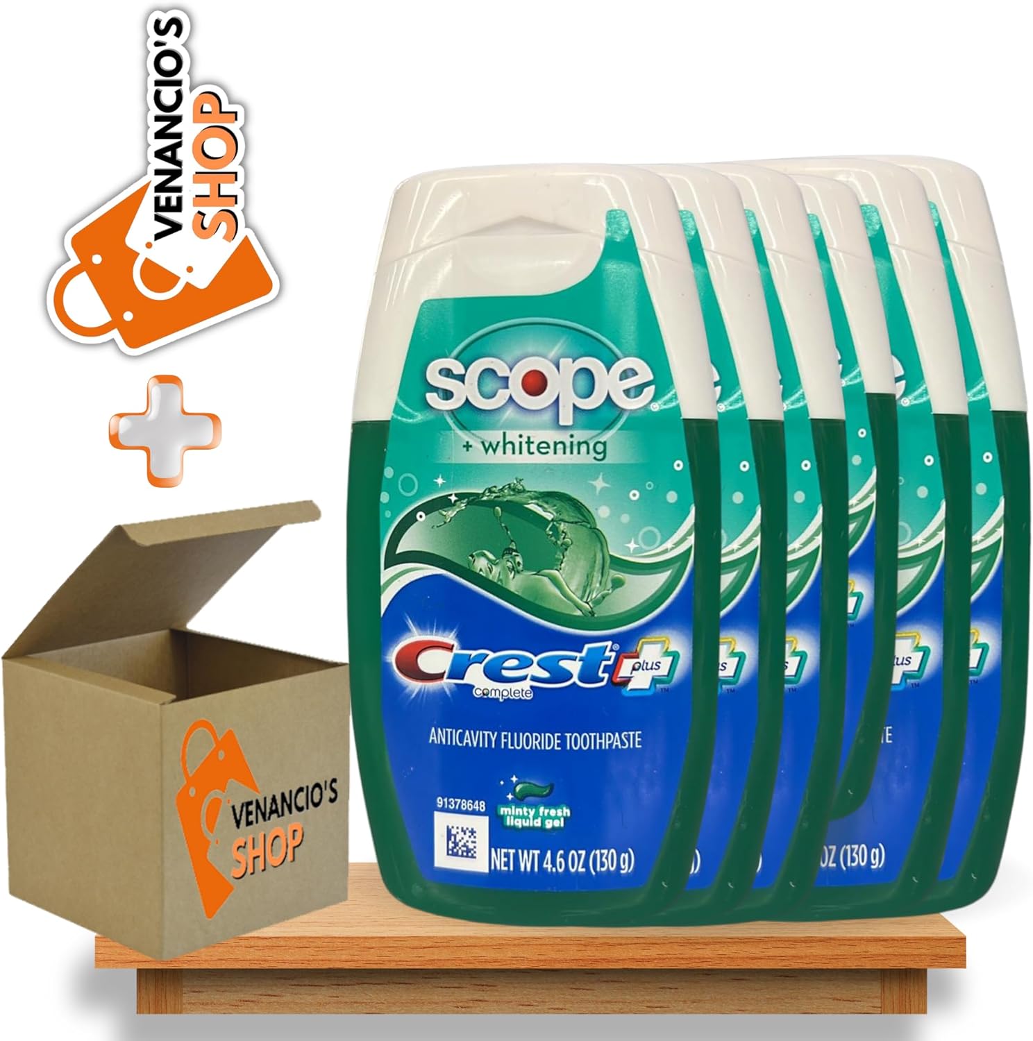 Amazon.com : Crest Plus Scope Toothpaste Liquid Gel, Minty Fresh 4.6 oz ...