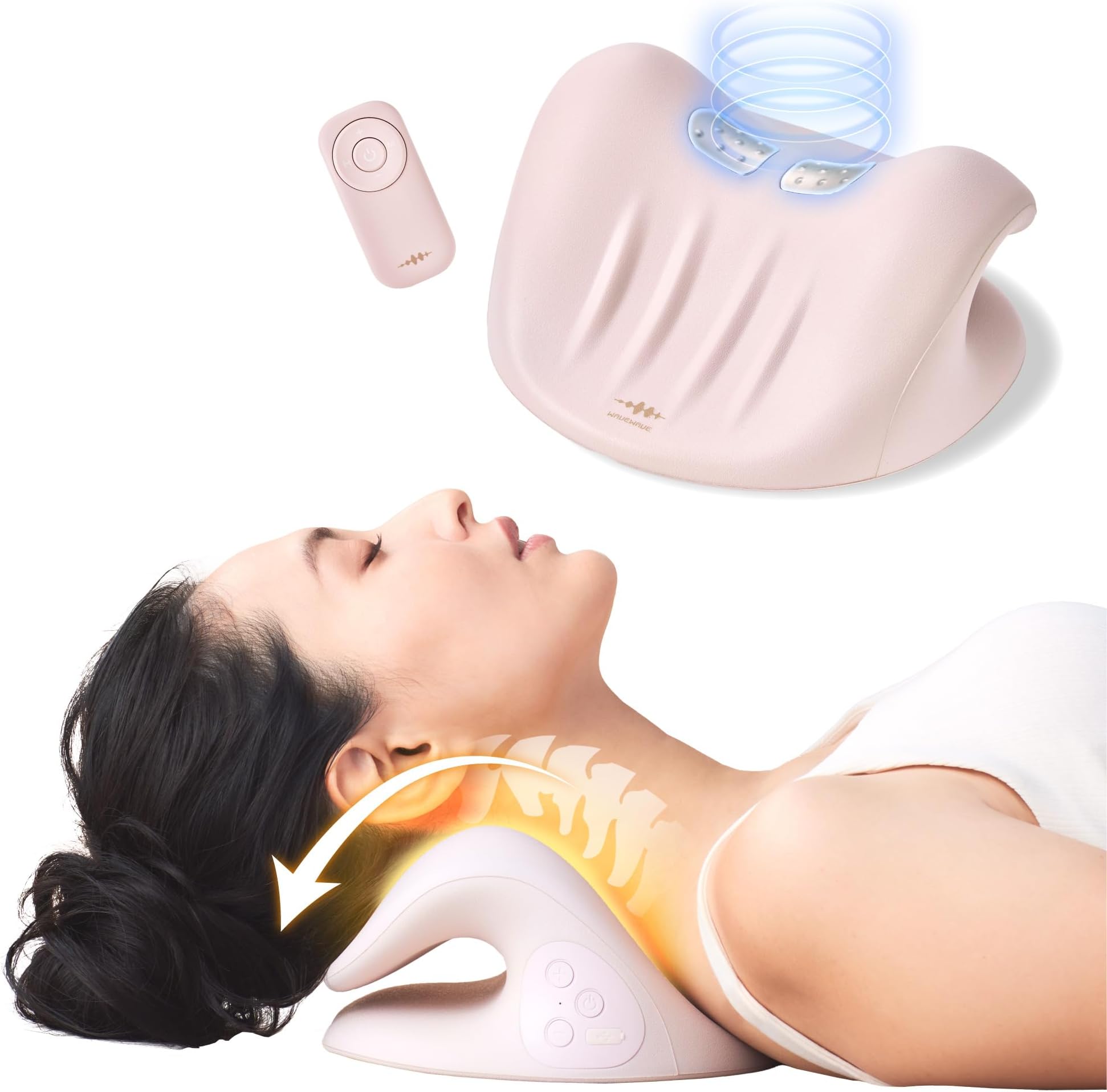 Amazon.co.jp: WAVEWAVE Wavy Neck Revive, EMS Thermal Function, Remote ...