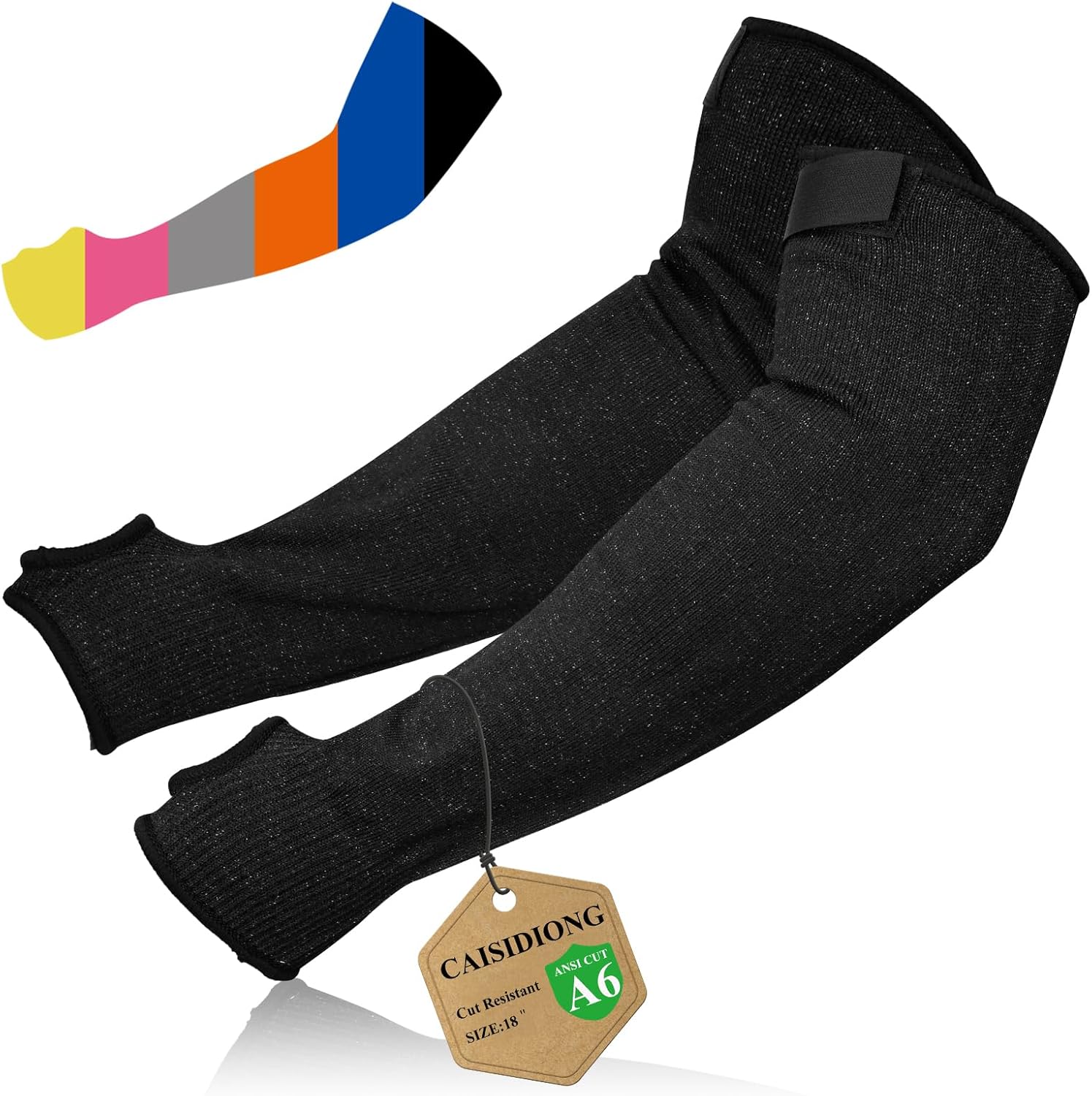 CAISIDIONG Cut Resistant Arm Sleeves ANSI Level A5, Kitchen Arm Thumb ...