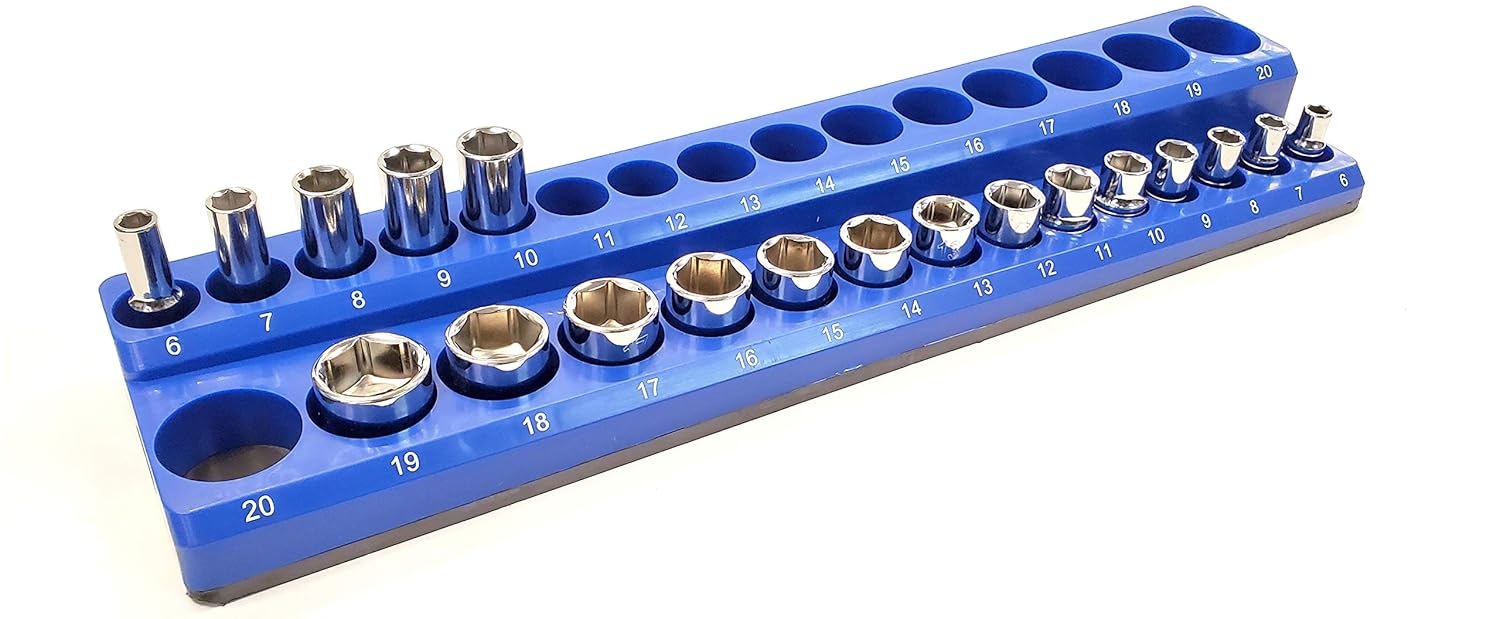 Buy 30-Piece METRIC 3/8th-Inch Magnetic Socket Holder - Securely Sort ...