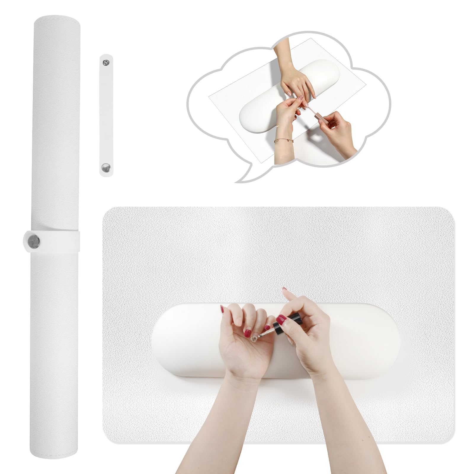 Nail Arm Rest Cushion, Arm Rest For Nails,Microfiber Leather Hand Rest ...