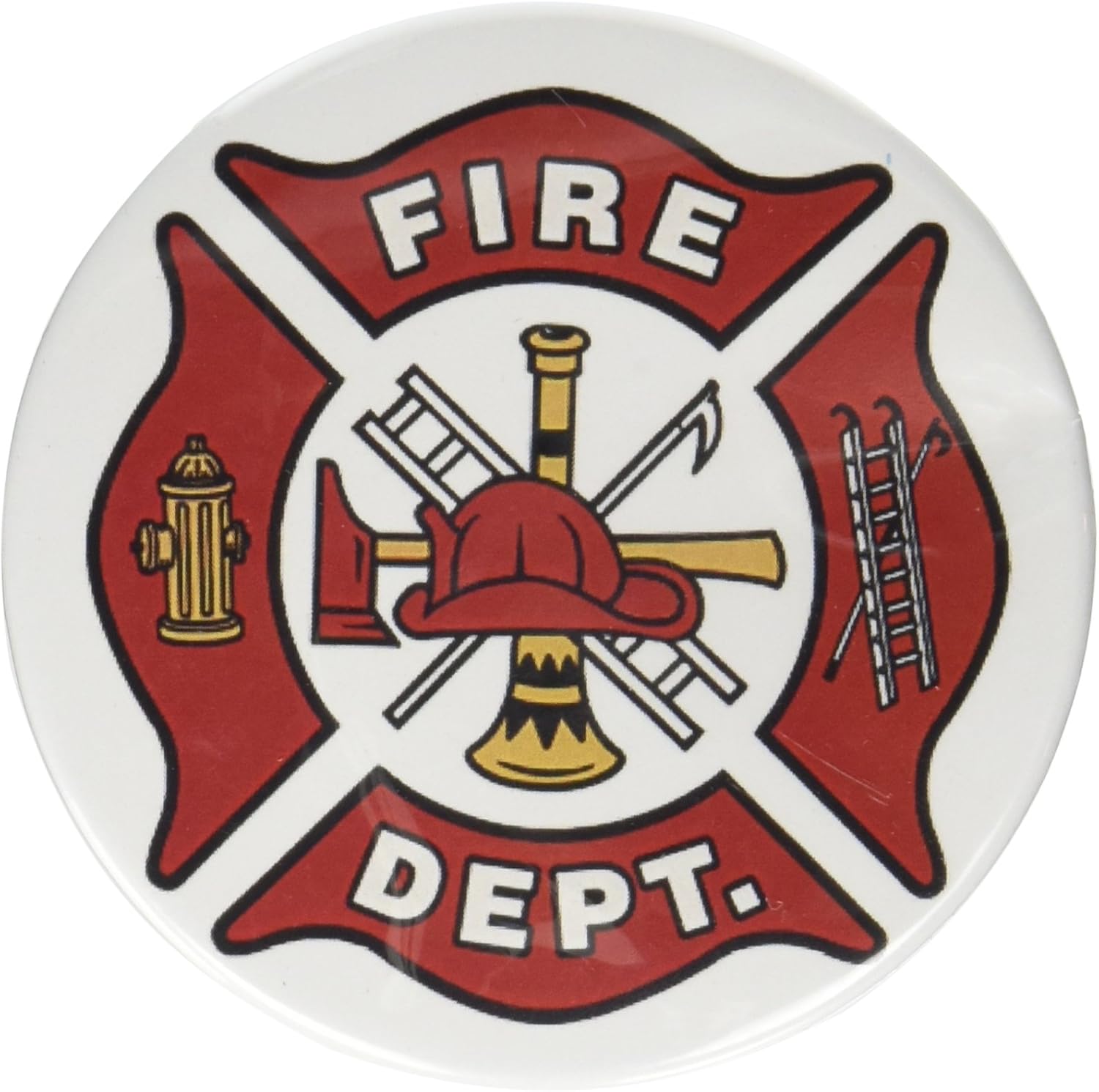 Amazon.com: C&D Visionary Us Fireman Logo 3" Round Magnet : Home & Kitchen