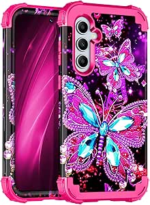 Amazon.com: Miqala for Galaxy A55 5G/A35 5G Case,Glow in The Dark Three Layer Heavy Duty ...